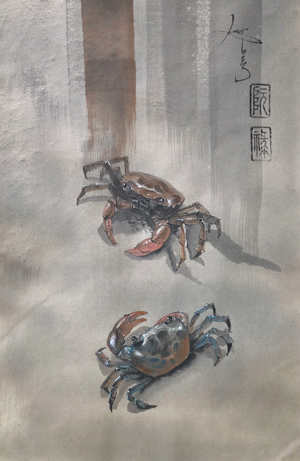 River Crabs on Dó Paper | Nguyễn Lộc